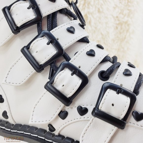 Demonia | Shoes | Demonia Goth Heart Stud 2 Platform Ankle Boots | Poshmark